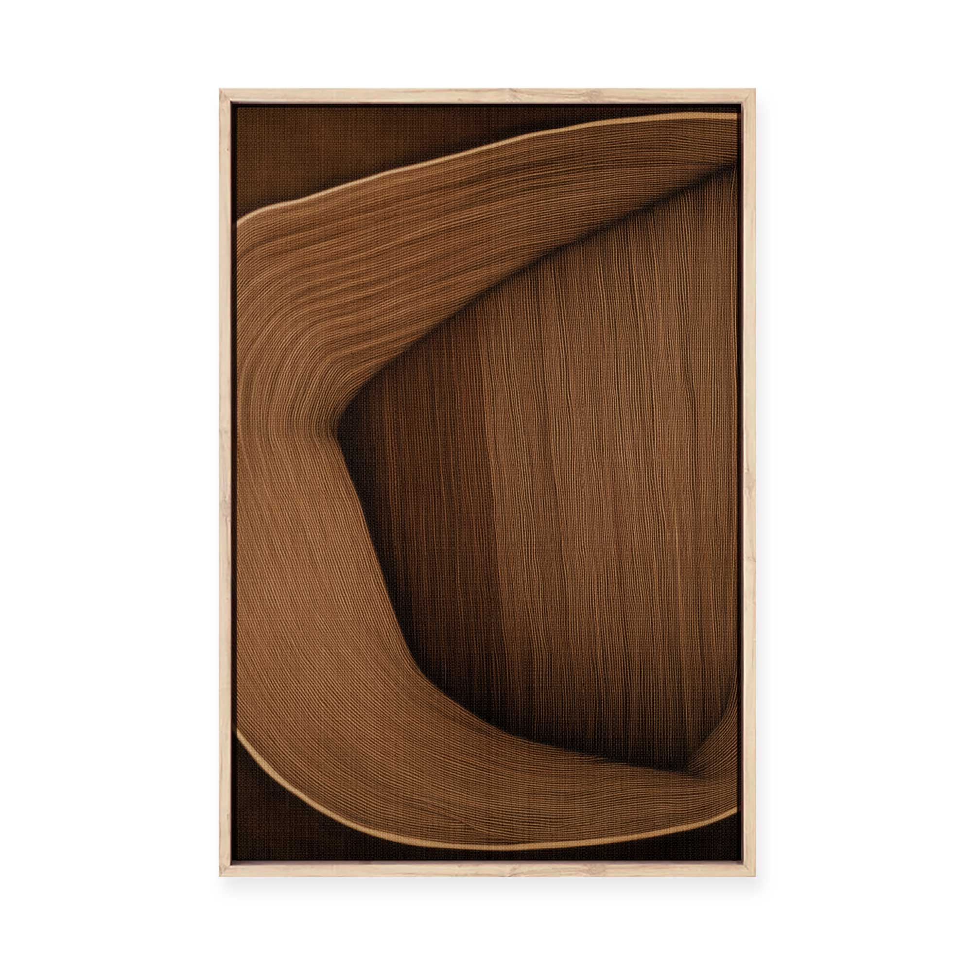 Caramel Lines II | Framed Canvas – Art and Framing Co