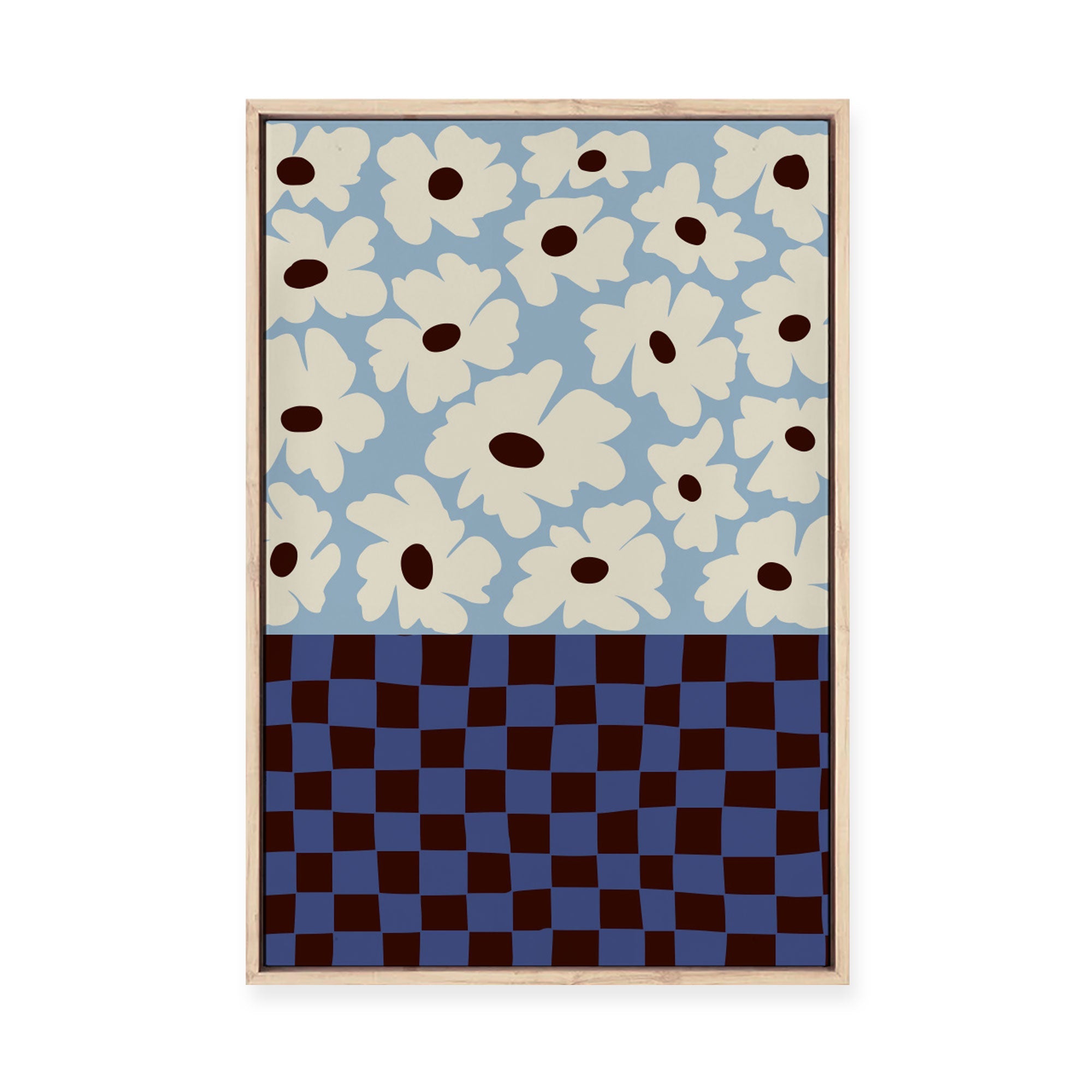 Flowers Checkerboard | Framed Canvas – The Art And Framing Company