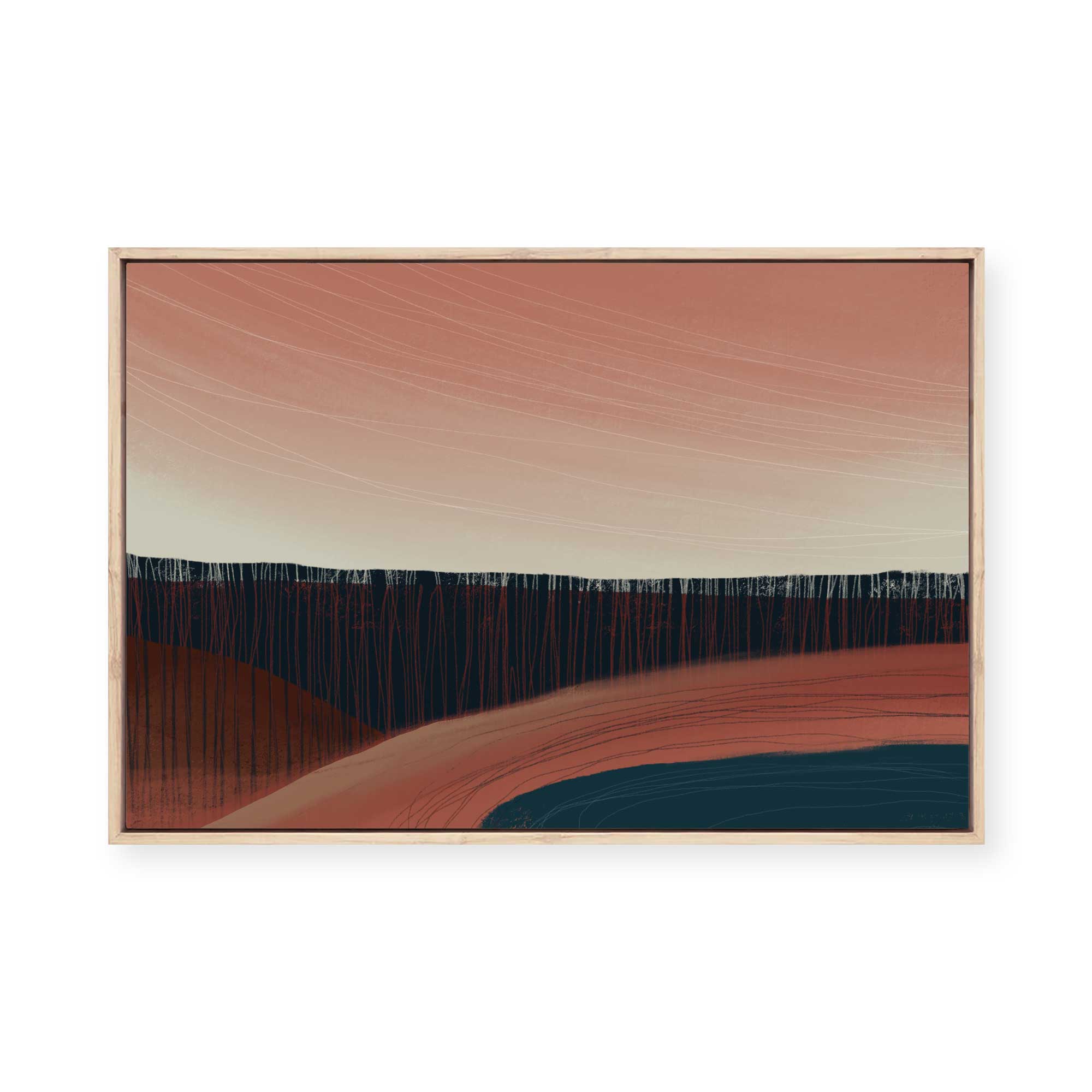 Serene Dusk Horizon | Framed Canvas – Art and Framing Co