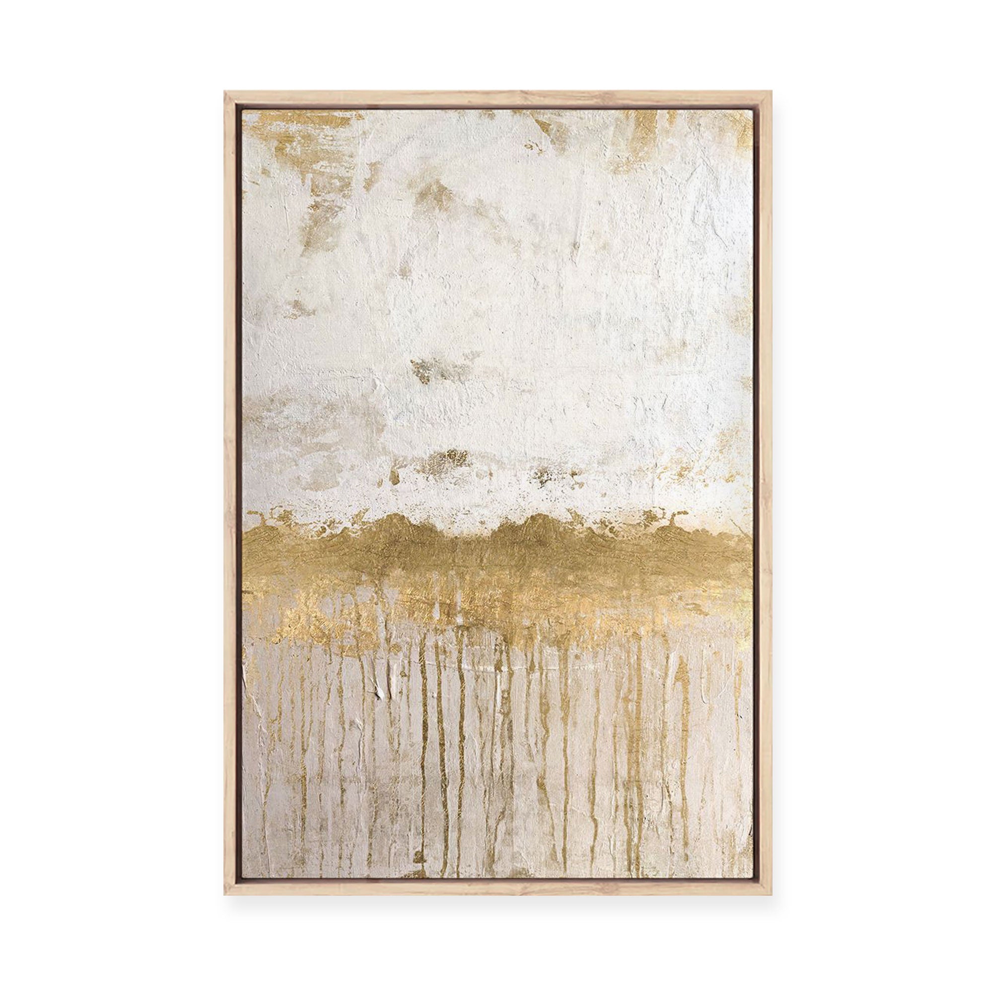 Gold Spill I | Framed Canvas – Art and Framing Co